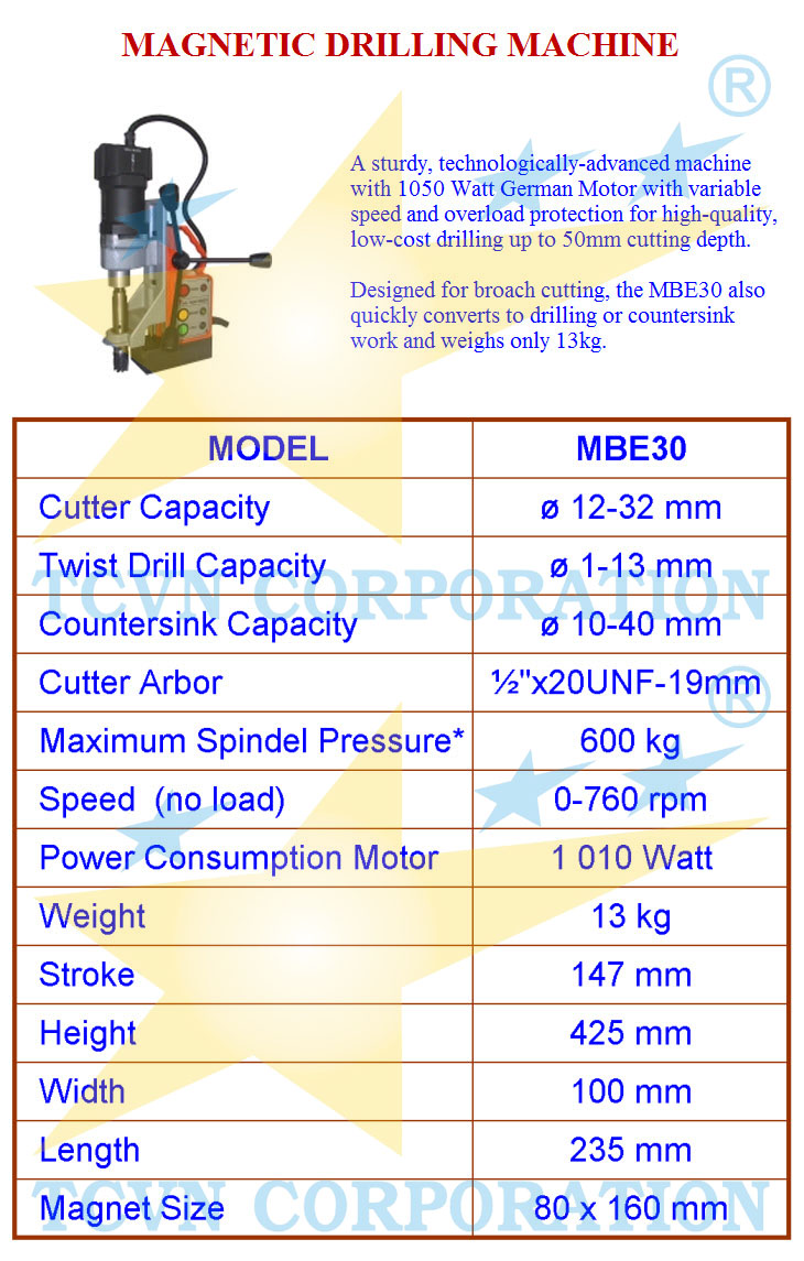 máy khoan từ (magnetic drilling) magtron mbe-30 | may khoan tu magnetic ...