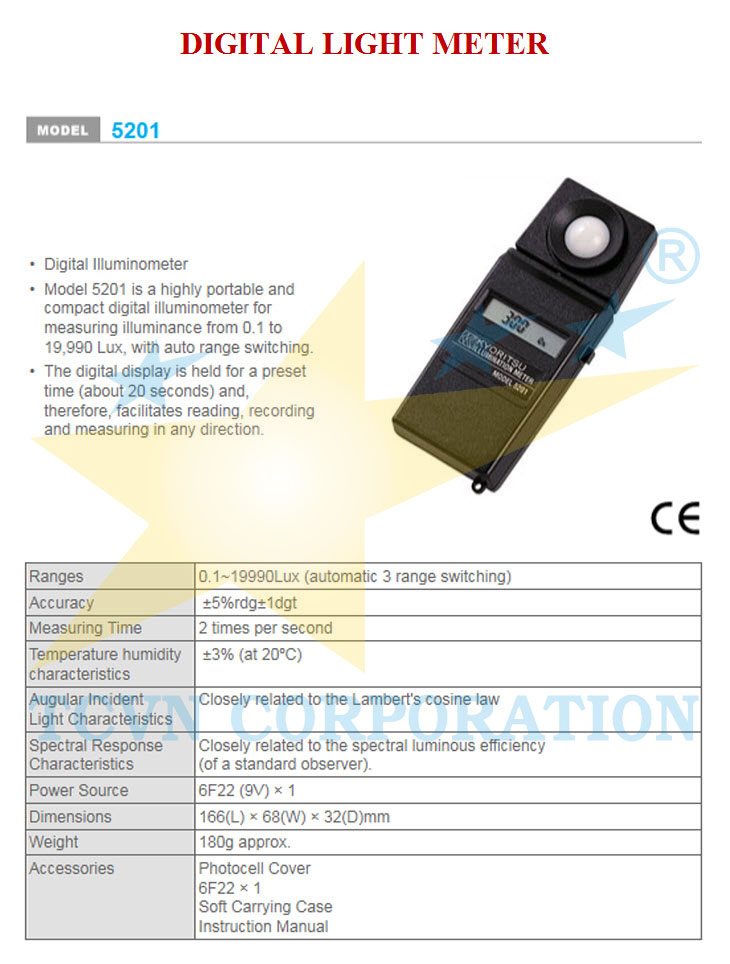 đo ánh sáng (lux meter) kyoritsu 5201 | do anh sang lux meter kyoritsu ...